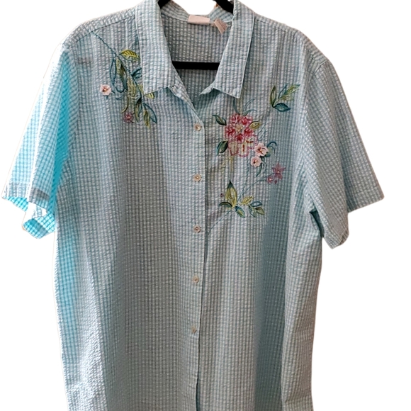 Koret Francisca | Tops | Vintage Koret Francisca Embroidered Button Up ...